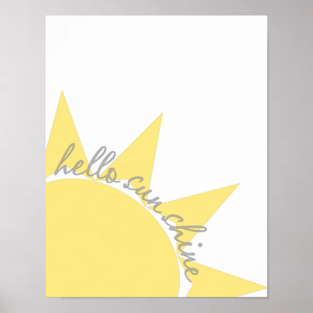 hello sunshine poster print | Zazzle