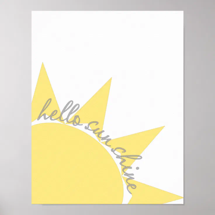 hello sunshine poster print | Zazzle