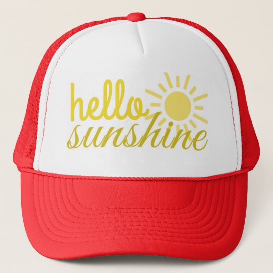 Hello Sunshine Women's Trucker Summer Hat | Zazzle.com