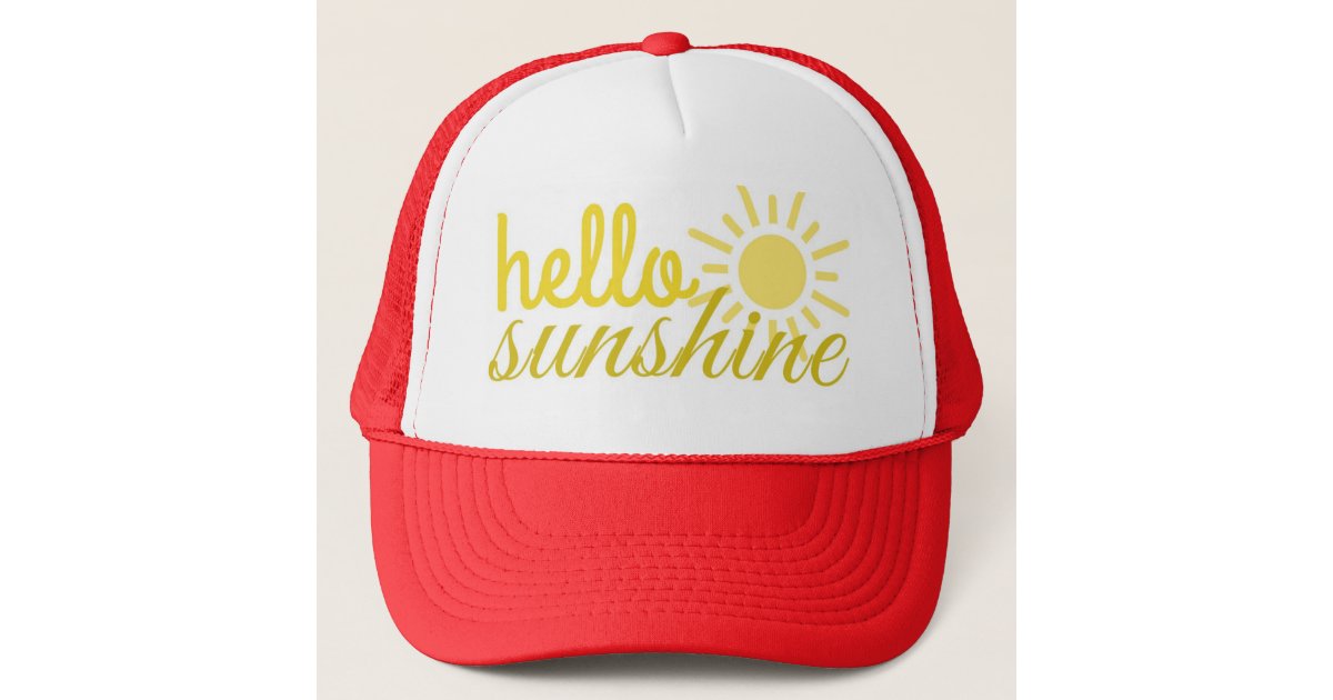 Hello Sunshine Women's Trucker Summer Hat | Zazzle