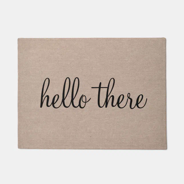 Hello there funny quote saying humor hipster burla doormat | Zazzle