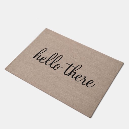 Hello there funny quote saying humor hipster burla doormat | Zazzle