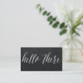 Hello There Modern Chalkboard Business Cards | Zazzle