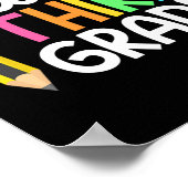 Hello Third Grade Team 3rd Grade Back to School Te Poster | Zazzle