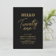 Hello Twenty one Gold & Black 21st Birthday Party Invitation | Zazzle
