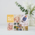 Hello World and Birth Announcement Photo Collage P Postcard | Zazzle