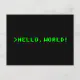 Hello World Computer Programming Postcard | Zazzle