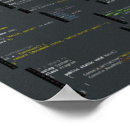 Hello World in 34 Languages Poster | Zazzle