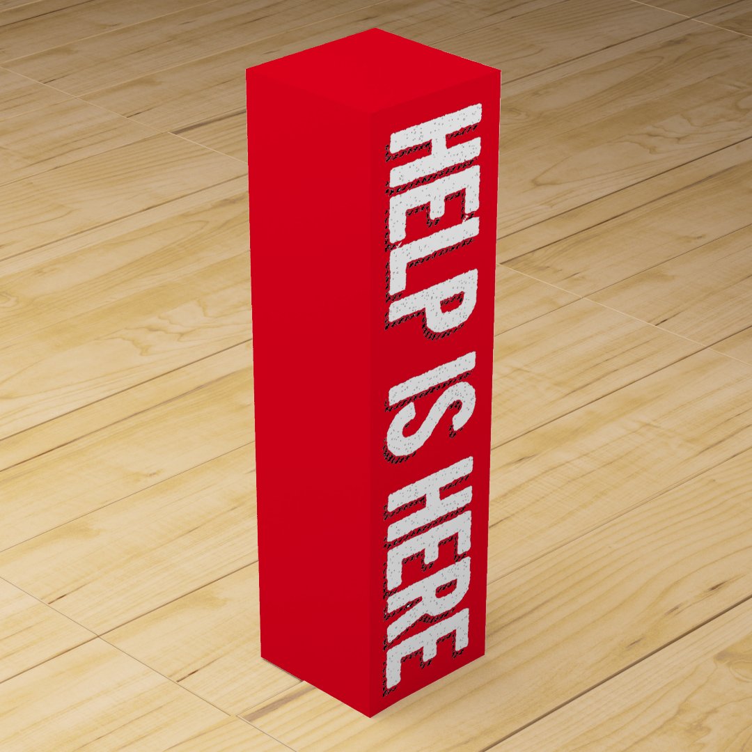 Help Is Here WINE BOX | Zazzle