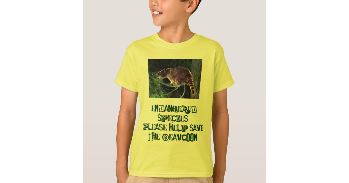 Help Save the Beavcoon T-Shirt | Zazzle