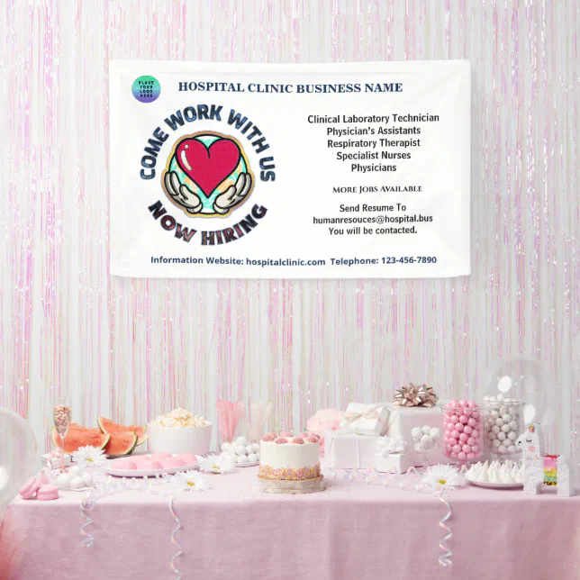 Help Wanted Business Now Hiring Personalize Banner | Zazzle