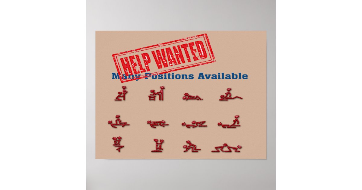 help wanted funny poster design | Zazzle