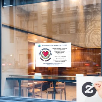 Help Wanted Now Hiring Employees Personalize Window Cling | Zazzle