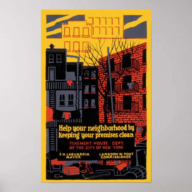 Help Your Neighborhood Poster | Zazzle