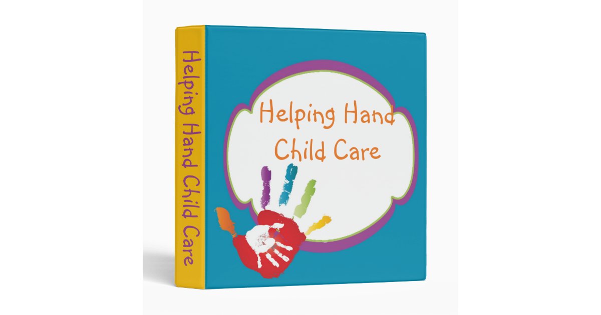 Helping Hand Child Care Binder | Zazzle