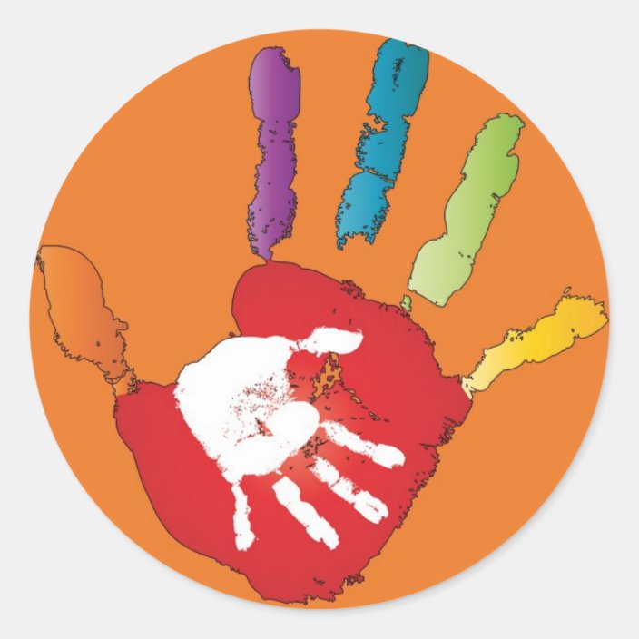 Helping Hand Child Care Name Stickers | Zazzle.com