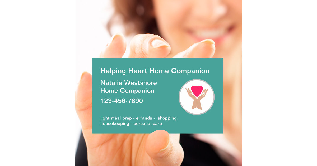 Helping Home Companion Service Business Card | Zazzle