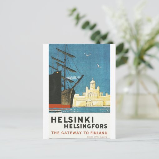Helsinki, Finland vintage travel postcard | Zazzle
