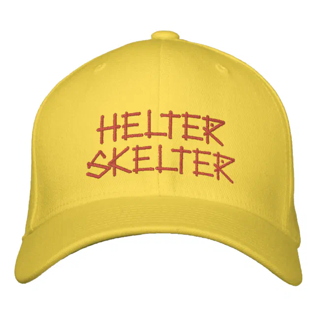 helter skelter embroidered baseball cap | Zazzle