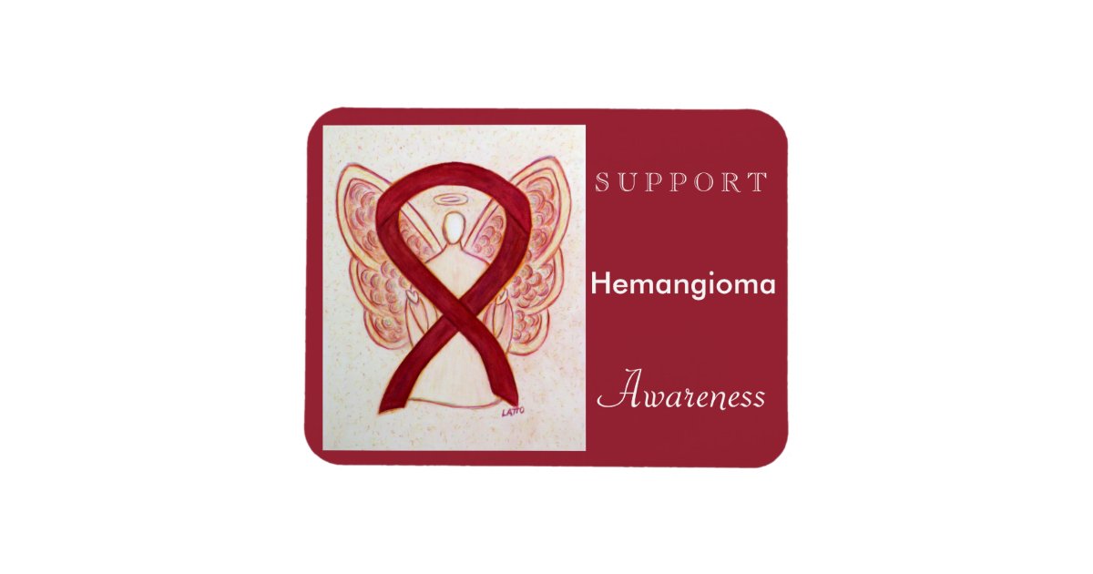 Hemangioma Awareness Ribbon Angel Custom Magnet | Zazzle