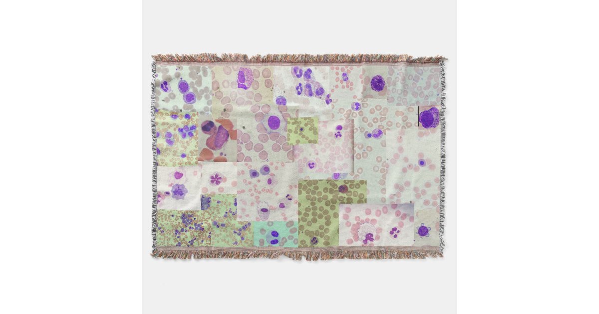 Hematology Red Blood Cell WBC White Scope Lab Throw Blanket | Zazzle