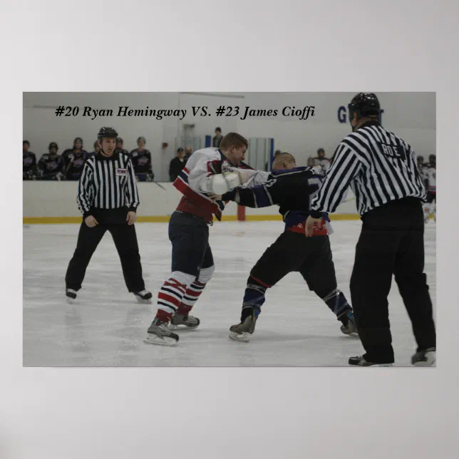 Hemi, #20 Ryan Hemingway VS. #23 James Cioffi Poster | Zazzle