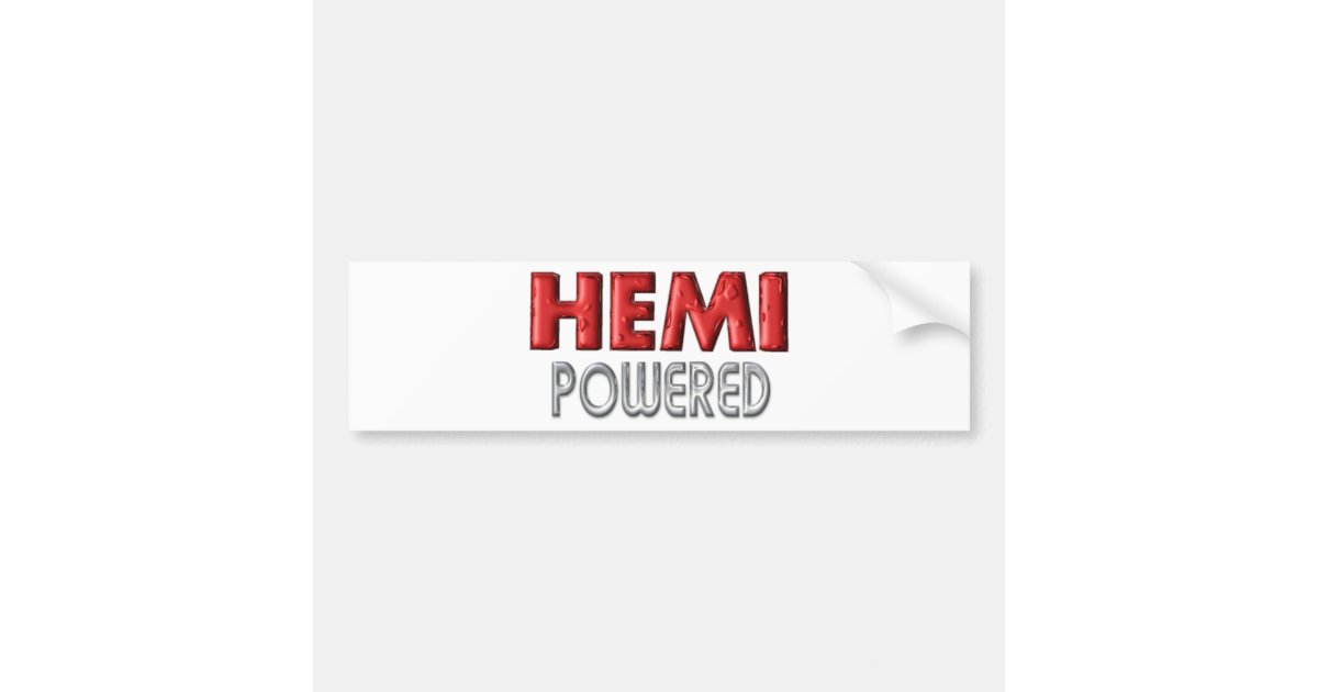 HEMI Powered Bumper Sticker | Zazzle