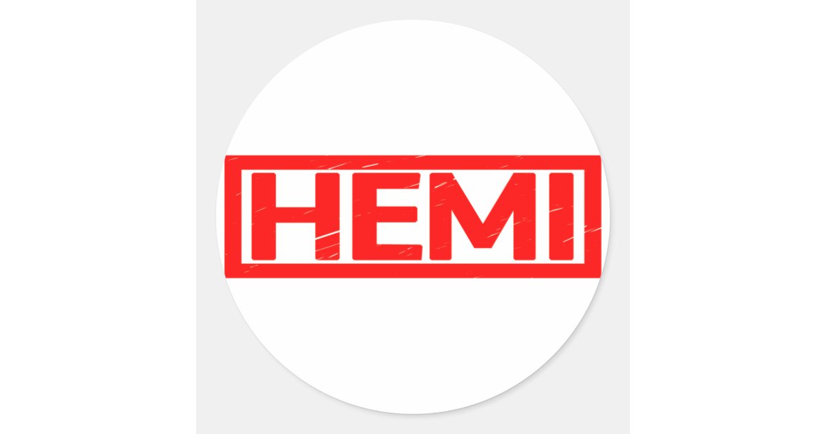 Hemi Stamp Classic Round Sticker | Zazzle