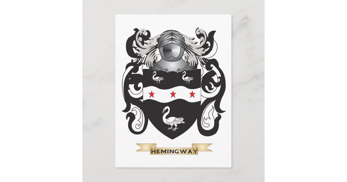 Hemingway Coat of Arms (Family Crest) Postcard | Zazzle