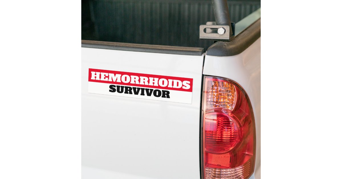 Hemorrhoids Survivor Bumper Sticker | Zazzle