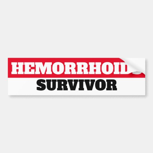 Hemorrhoids Survivor Bumper Sticker | Zazzle
