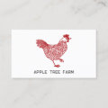 Hen Chicken Poultry Egg Farm QR Code Business Card | Zazzle