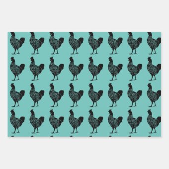 hen chicken wrapping paper sheet | Zazzle