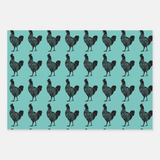 hen chicken wrapping paper sheet | Zazzle