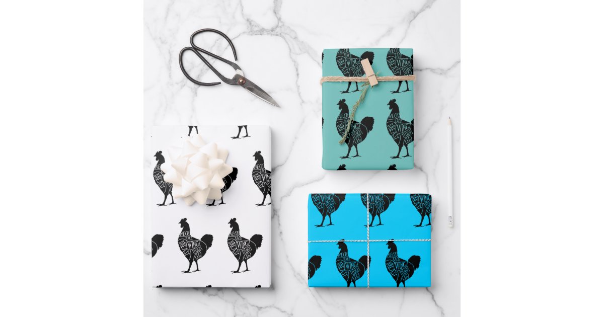 hen chicken wrapping paper sheet | Zazzle