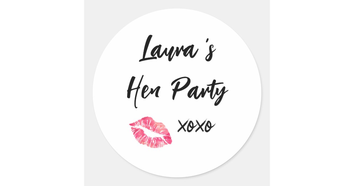 Hen Do Weekend Bag Bachelorette Party Classic Round Sticker Zazzle