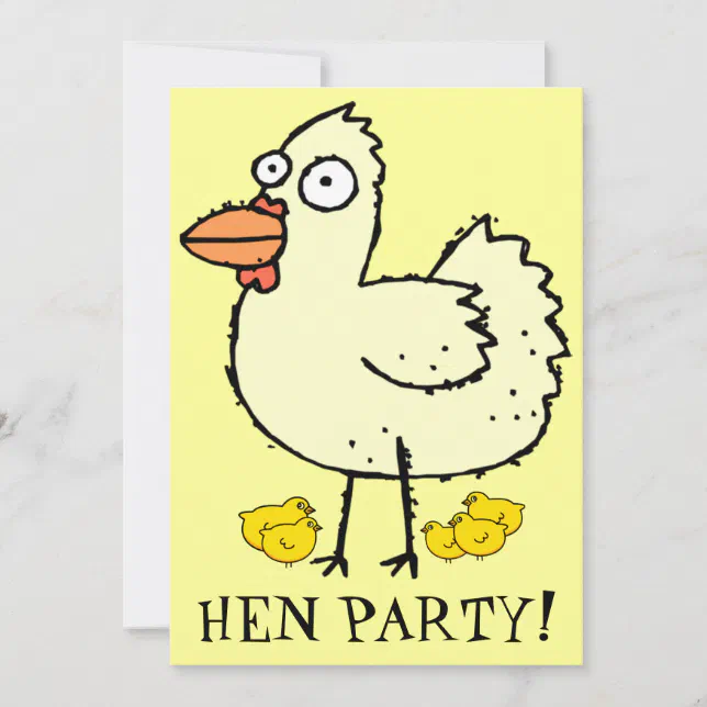 Hen Party! Chicks and Hens Bachelorette Invite | Zazzle