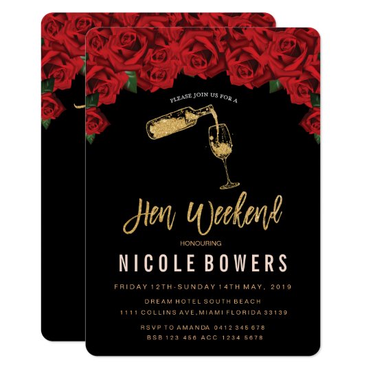 Hen Weekend Itinerary Invitation | Zazzle.com