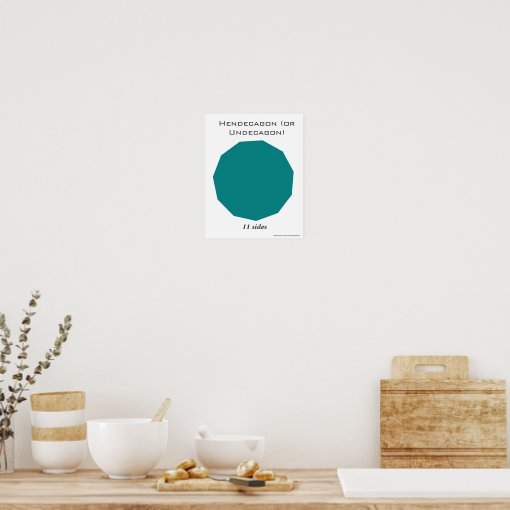Hendecagon or Undecagon Poster of Polygon | Zazzle