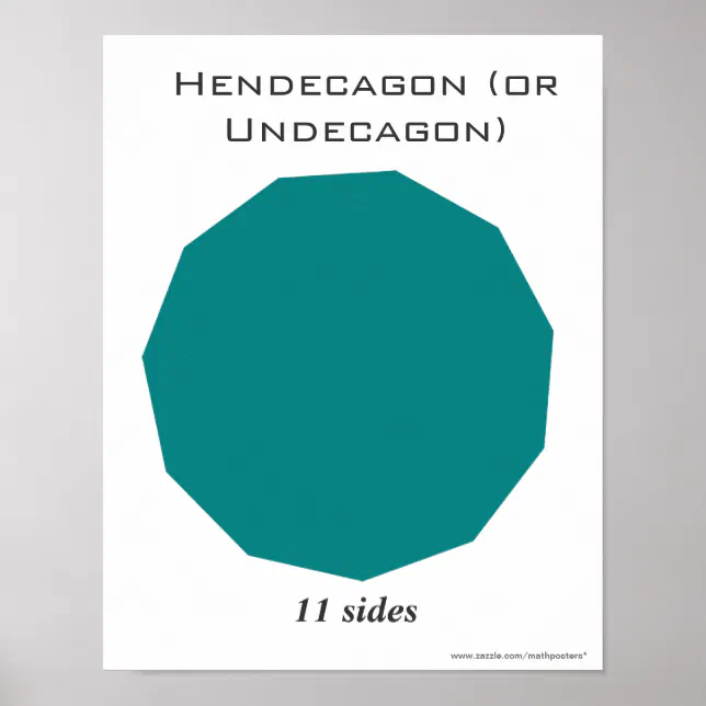 Hendecagon or Undecagon Poster of Polygon | Zazzle