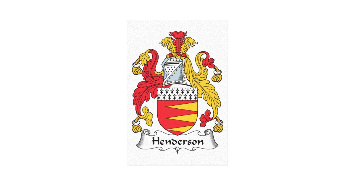 Henderson Family Crest Canvas Print | Zazzle