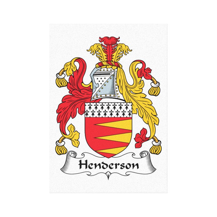 Henderson Family Crest Canvas Print | Zazzle
