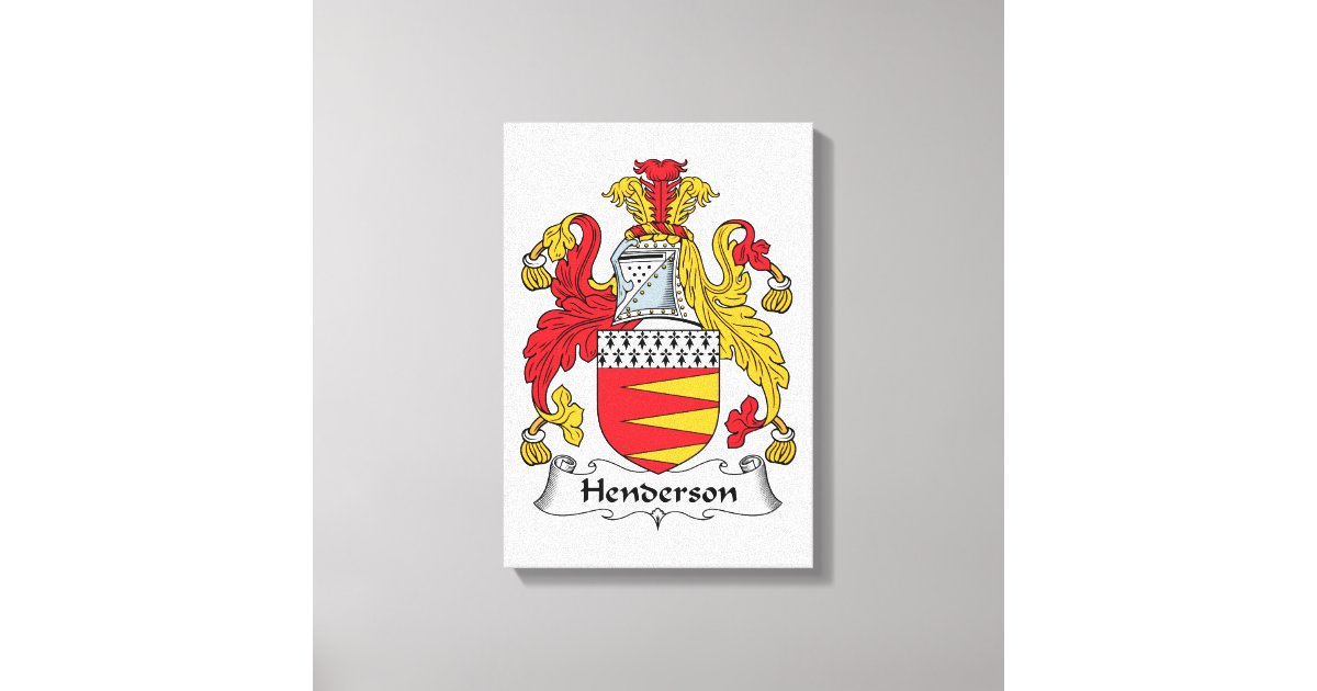 Henderson Family Crest Canvas Print | Zazzle