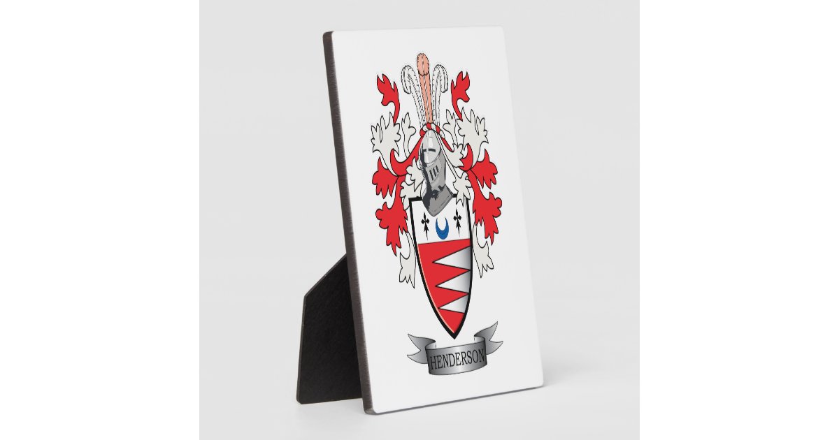 Henderson Family Crest Coat of Arms Plaque | Zazzle.com