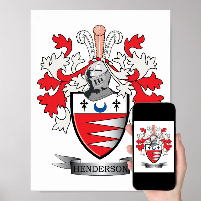 Henderson Family Crest Coat of Arms Poster | Zazzle