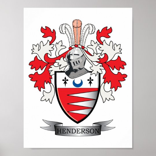 Henderson Family Crest Coat of Arms Poster | Zazzle.com