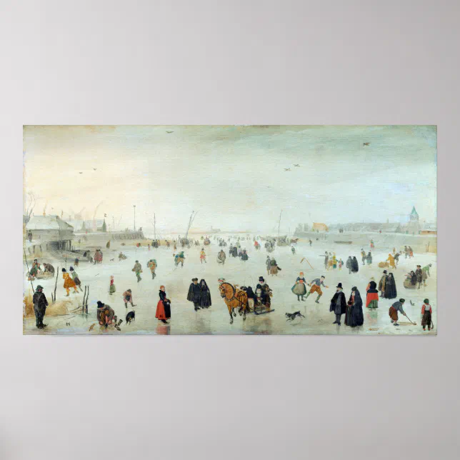 Hendrick Avercamp A Scene on the Ice Poster | Zazzle