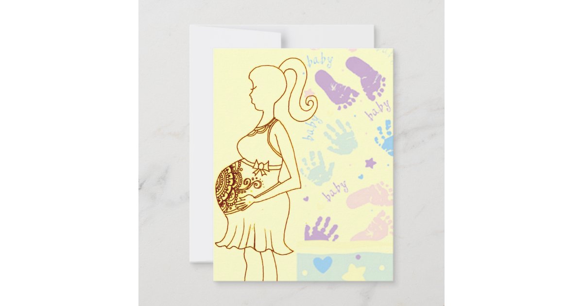 Henna Baby Shower prints Invitation | Zazzle
