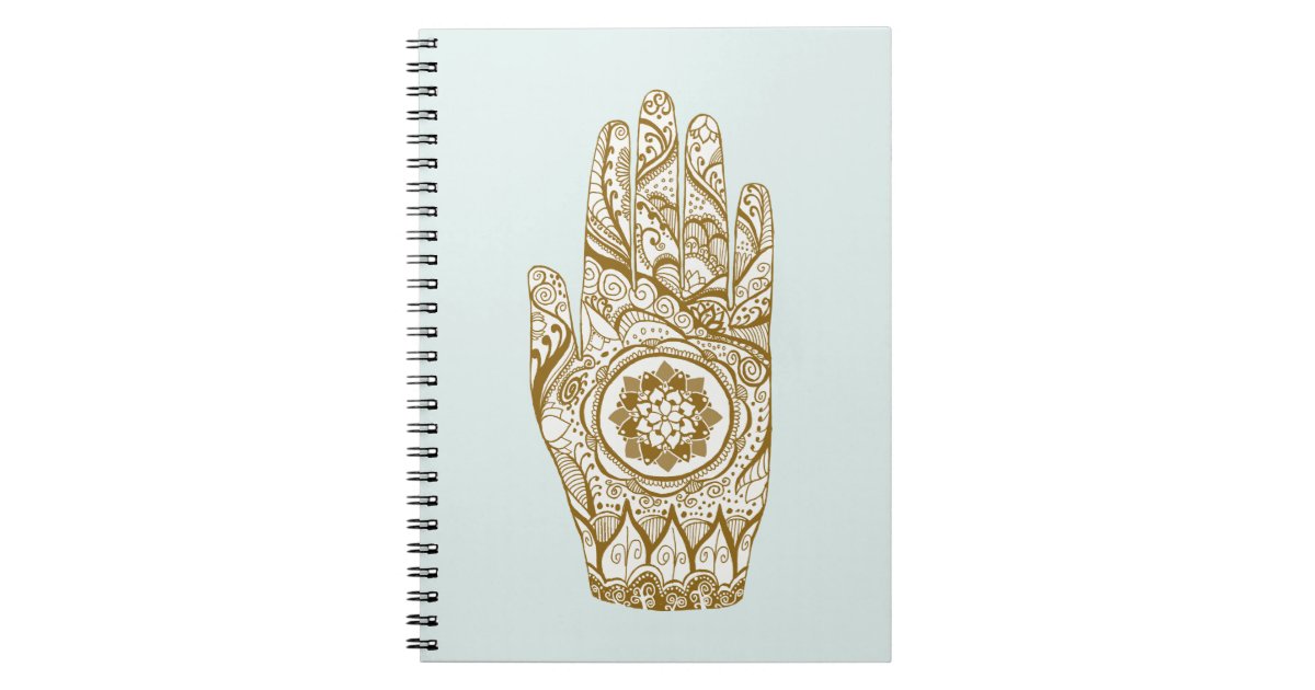 Henna Hand Lotus Notebook | Zazzle