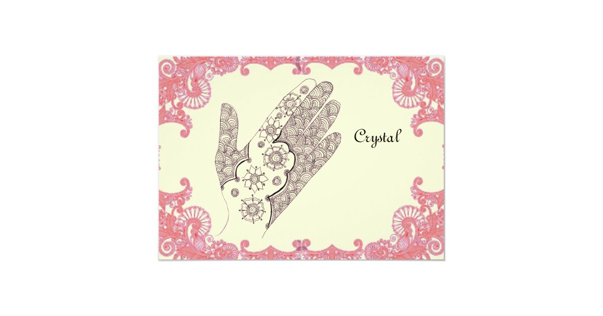 Henna Hand party card | Zazzle.com